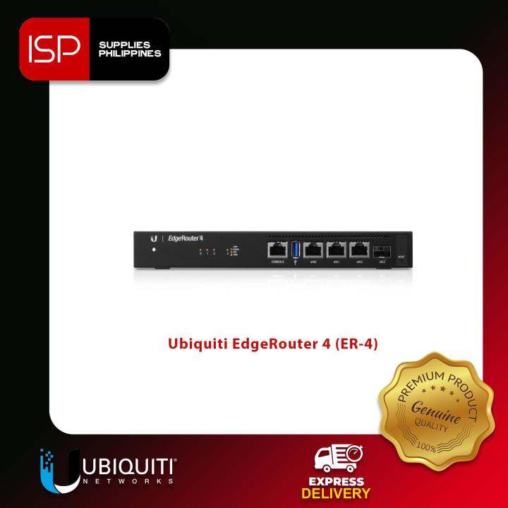 Ubiquiti EdgeRouter 4 (ER-4) - Bandwidth Manager - Hotspot Router - Switch - DUAL WAN - Load ...