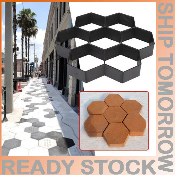 【Path Mold Maker】Hexagon Roma DIY Plastic Path Maker Mold Reusable ...