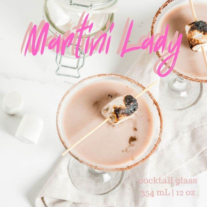 MARTINI LADY Cocktail Glass | Gelas Koktail | Gelas Bar | Stem Glass ...