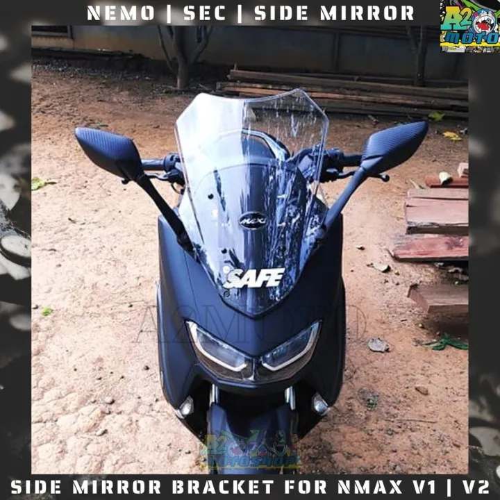 NEMO NMAX 2020 2021 v2 Side mirror with Bracket for Visor Windshield ...