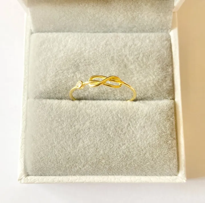 Pawnable 18K Saudi Gold Thin Infinity Ring | Lazada PH