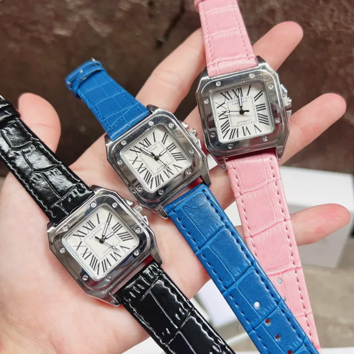 Watchtime นาฬิกาข้อมือแฟชั่นผู้หญิง คาเทียร หน้าปัดขนาด 40 มม. สายหนัง ...