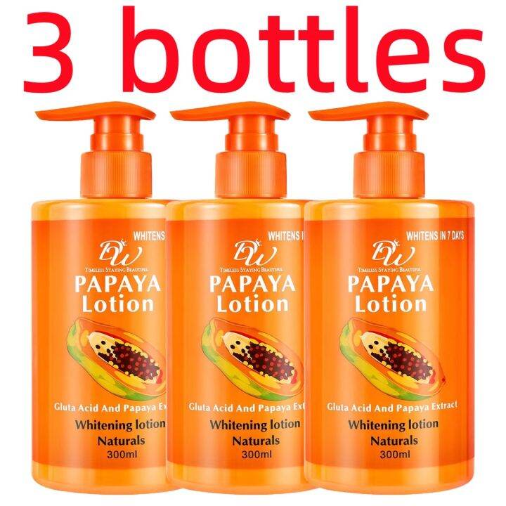 3 BOTTLE DW Whitens In 7 Days Papaya Lotion Gluta Acid And Papaya ...