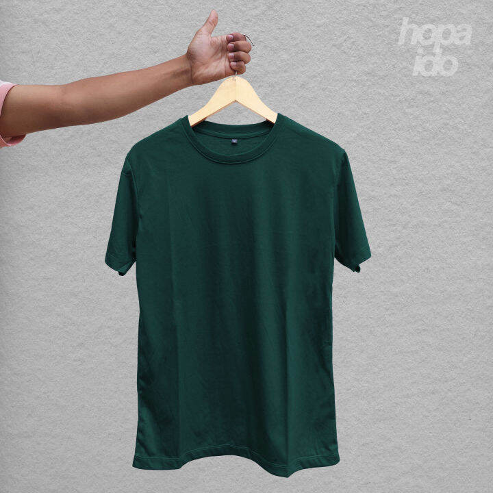 EMERALD GREEN - KAOS POLOS DEWASA PRIA WANITA COTTON COMBED 24S LENGAN ...