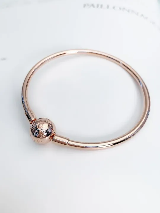 PANDORAS 925 แท้สร้อยข้อมือเงินหญิง Rose สร้อยข้อมือทอง 587132 วัน ...