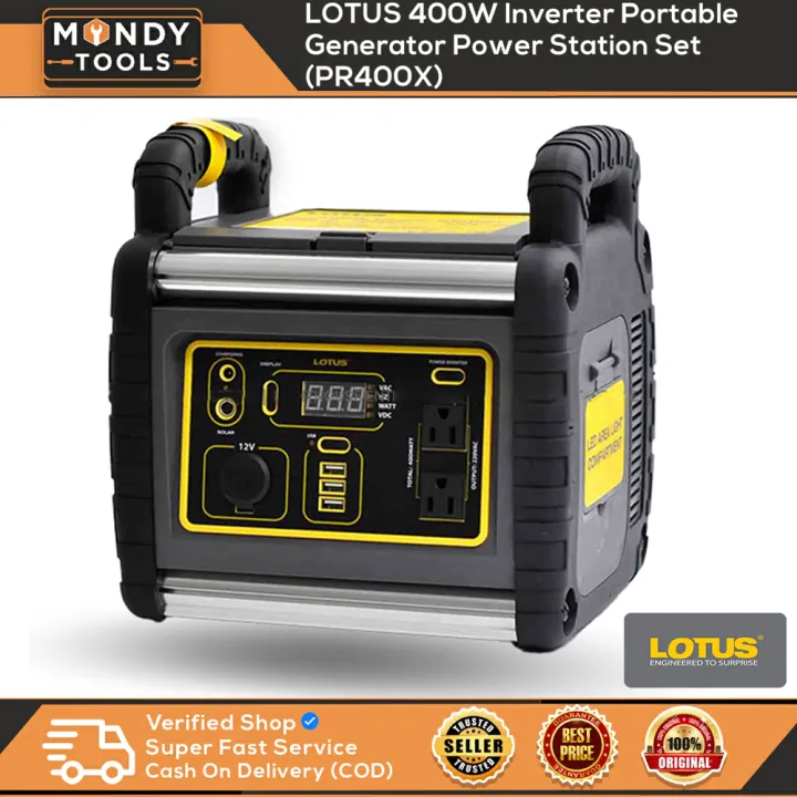 Lotus 400W Inverter Portable Generator Power Station Set (PR400X ...