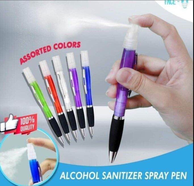 YMS Black Ballpen Reffilable Alcohol Hand Sanitizer Spraypen | Lazada PH