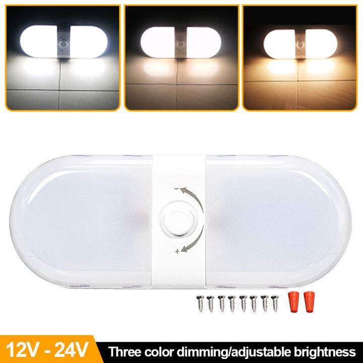 JaneDream 12-24V 180 LEDs Car RV Light Automobile Lamp with 3 Colors ...