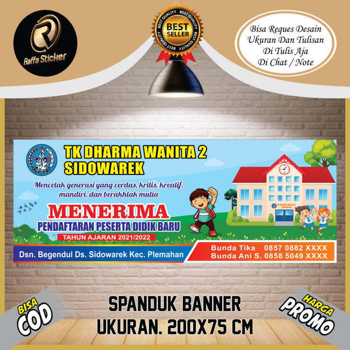 Spanduk Banner Backdrop Menerima Siswa Baru TK PAUD KOBER SD/ Banner ...