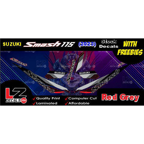 Suzuki Smash 115 (2023) Stock Decals / Stickers with freebies | Lazada PH