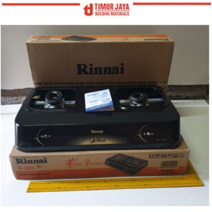Rinnai Kompor Gas 2 Tungku Teflon RI 302S Original | Lazada Indonesia