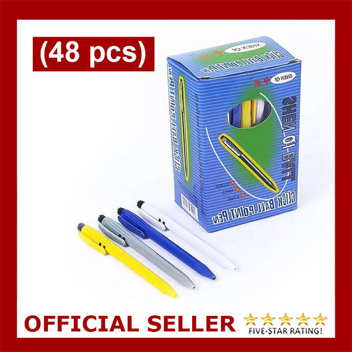 [ZOREIL] 48pcs Click Ballpen Black 1 Box 0.7 mm Ballpoint ballpen Cheap ...