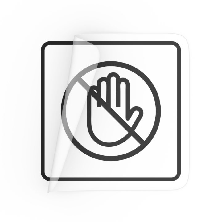 do not touch sign sticker - stiker jangan sentuh - stiker logo dilarang ...