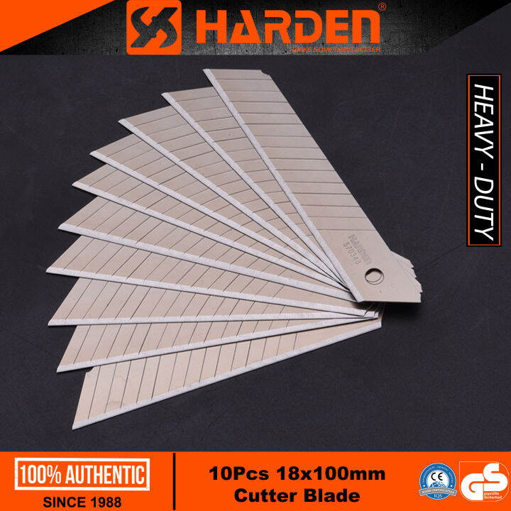 Harden 570343 10Pcs 18x100mm Cutter Blade (PROFESSIONAL) Razor-sharp ...