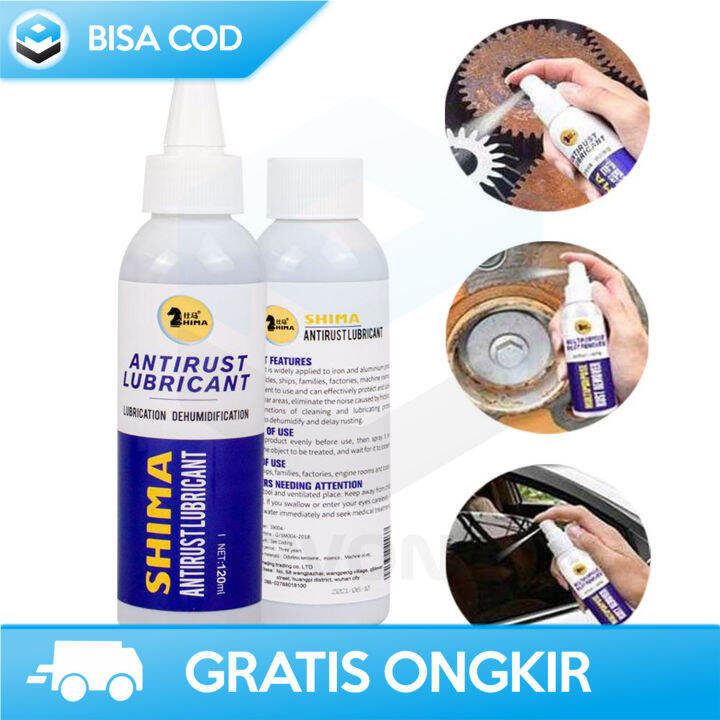 CAIRAN PELUMAS PENGHILANG KARAT PADA BESI RANGKA MOTOR MOBIL 120 ML ...