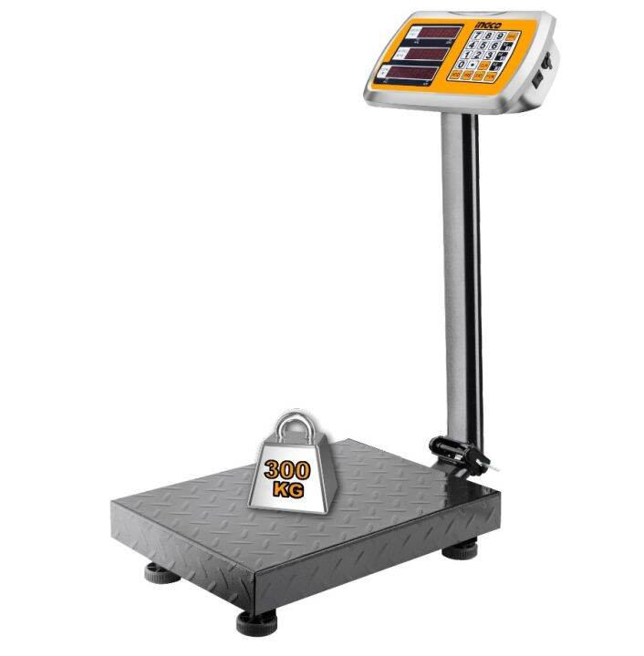 Ingco Original 300kg Rechargeable Weighing Platform Scale HESA33003 ...