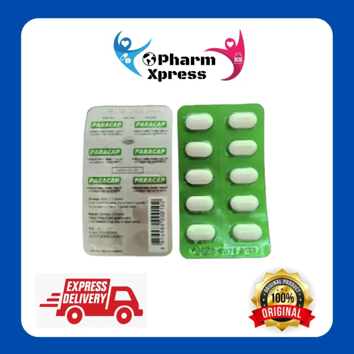 Paracap Paracetamol 500mg (10 tablets)（FREE GIFT!) 退烧止痛药 | Lazada