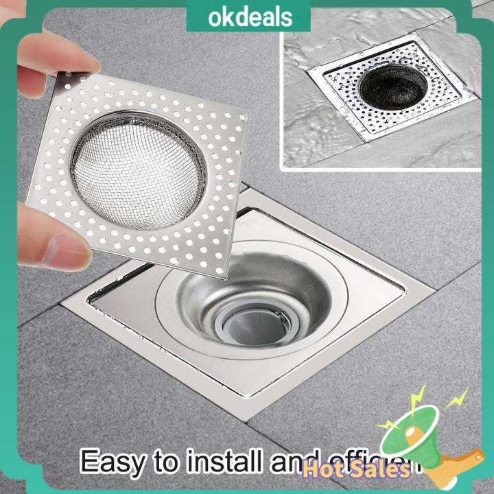 OKDEALS Upgrade Waste Catcher Anti-debris Hair Bathroom Sewer Mesh Trap ...