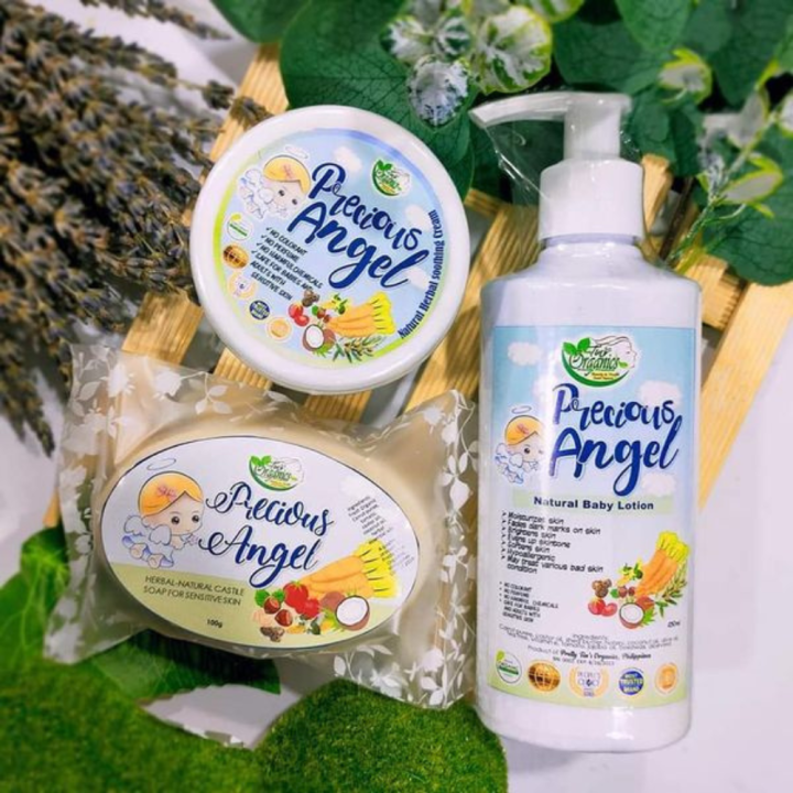 Organic PRECIOUS ANGEL Natural Herbal Soothing Cream, Castile Soap ...