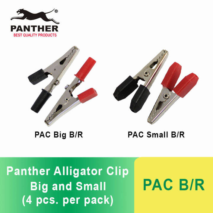 Panther PAC Alligator Clip Copper Plated Big and Small 2 Pairs - Black ...
