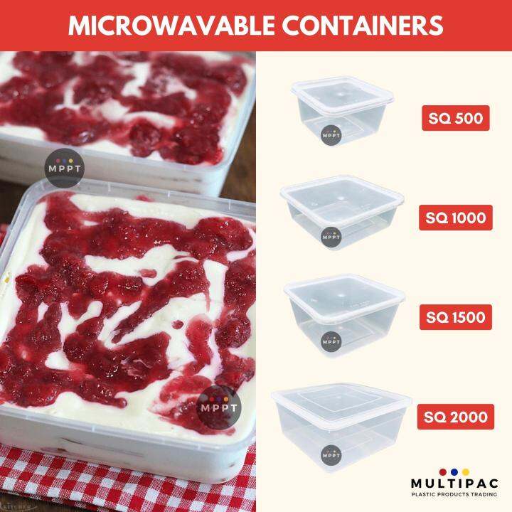 Square Microwavable Containers - SQ 500, SQ 1000, SQ 1500, SQ 2000 ...