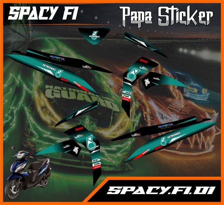 Sticker Striping Decal SPACY FI sticker list variasi HONDA SPACY FI ...