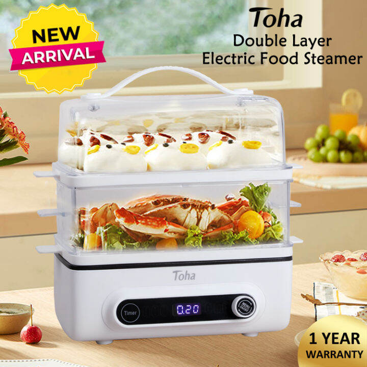 Electric Food Steamer Toha double layer two way cook fried and steamed ...