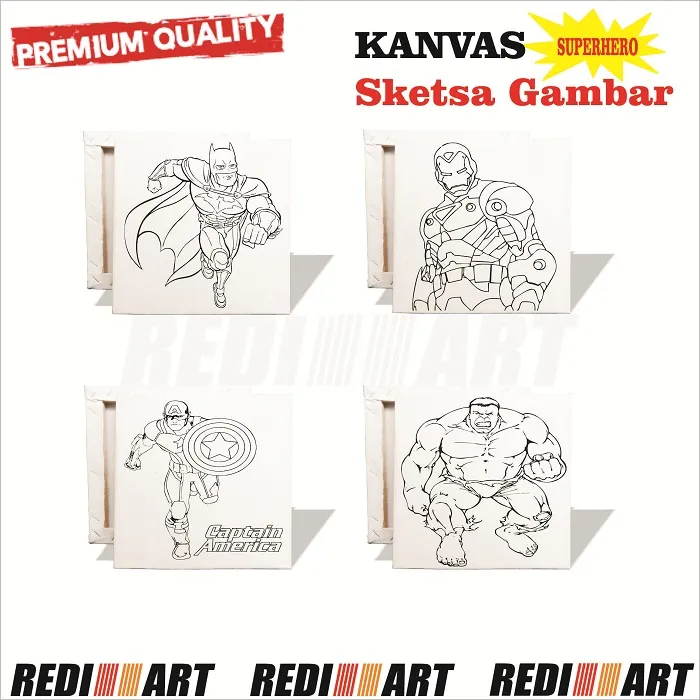 Kanvas Lukis Sketsa Gambar Superhero | Lazada Indonesia