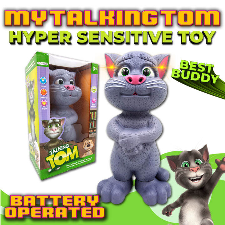 Talking Tom Voice Recording Touch Response LED Eyes Light and Sound ...