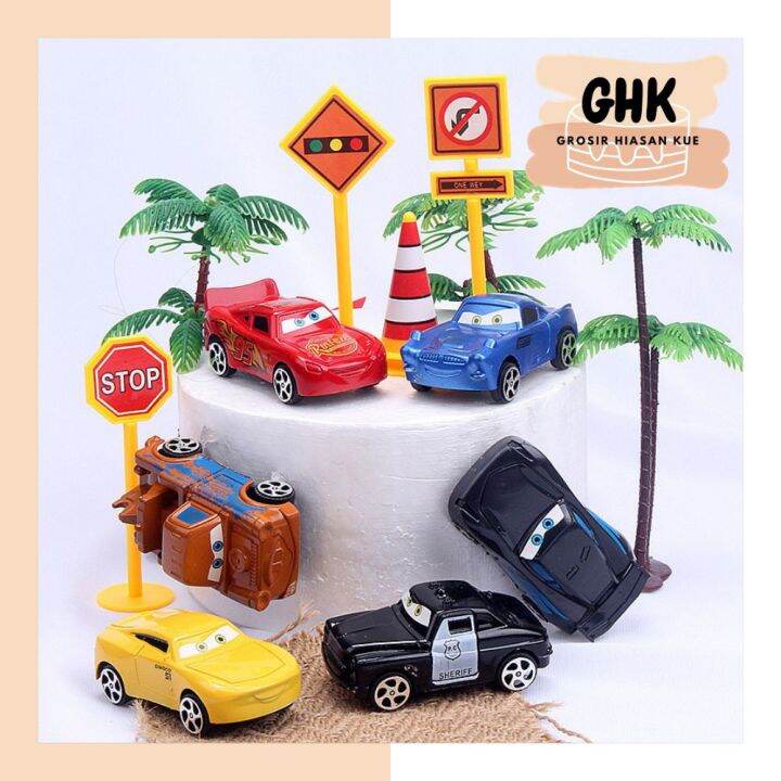 Cake Topper Hiasan Kue Cars McQueen Mainan Bentuk Kendaraan Mobil ...