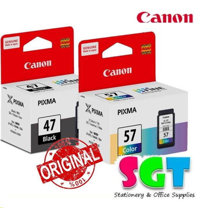 CANON PIXMA Ink Cartridge PG-47 / CL-57 / CL-57S (100% Original) | Lazada
