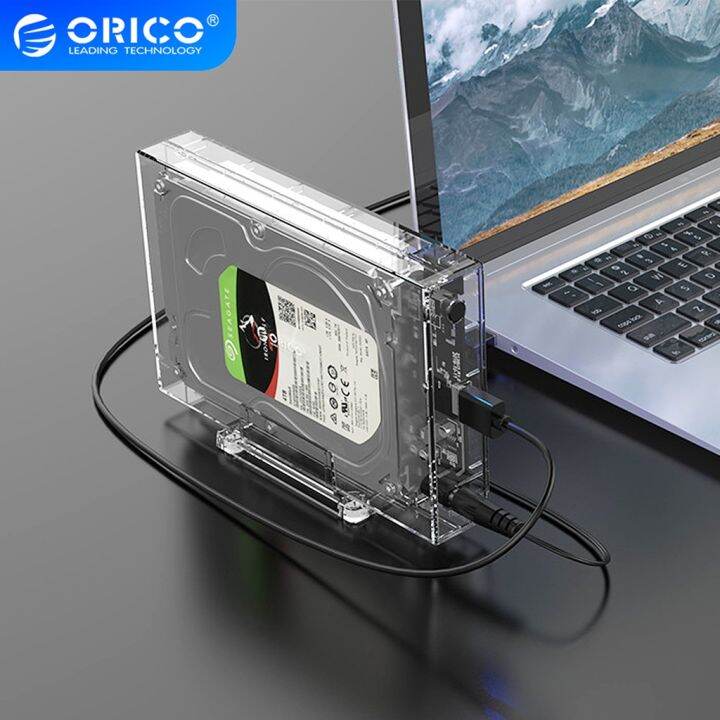 Orico 3.5 Inch HDD Enclosure USB 3.1 Type-C 10GBPS Transparent HDD Case ...