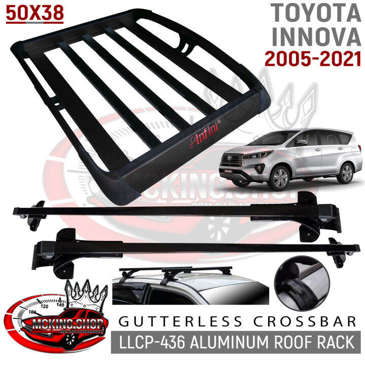 Toyota Innova 2005-2021 INFINI LLCP-436 Aluminum Roof Rack 50x38 (Black ...