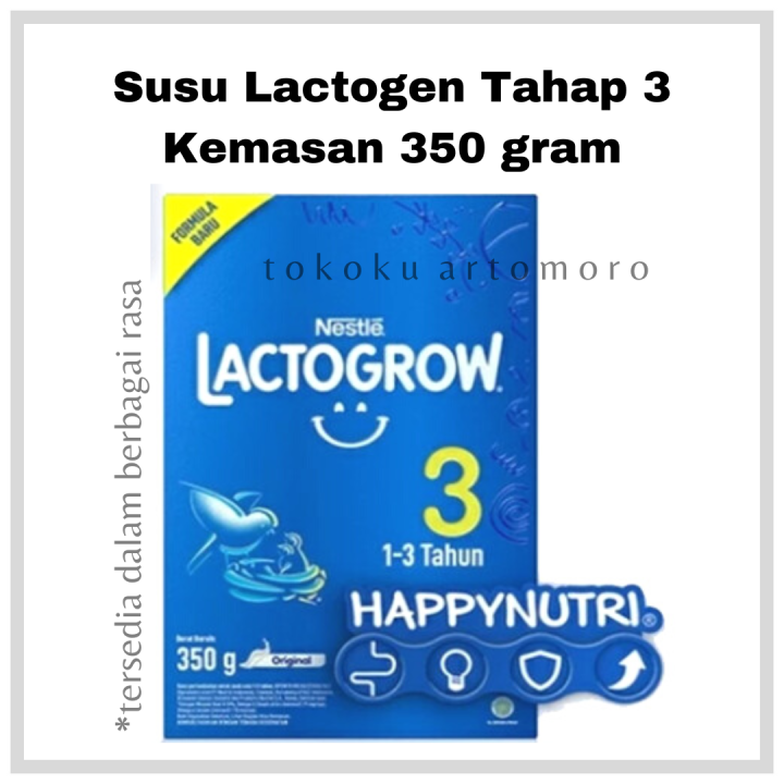 Lactogrow Tahap 3 Kemasan 350 gram - Rasa Lebih Lengkap - Untuk Anak ...