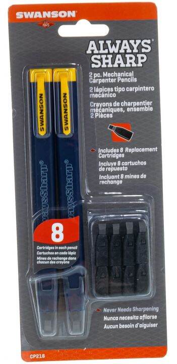 Swanson CP216 Always Sharp 2 Pcs Mechanical Carpenter Pencils Includes ...
