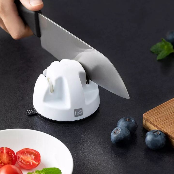 Huohou Mini Knife Sharpener One-handed Sharpening Super Suction Kitchen ...