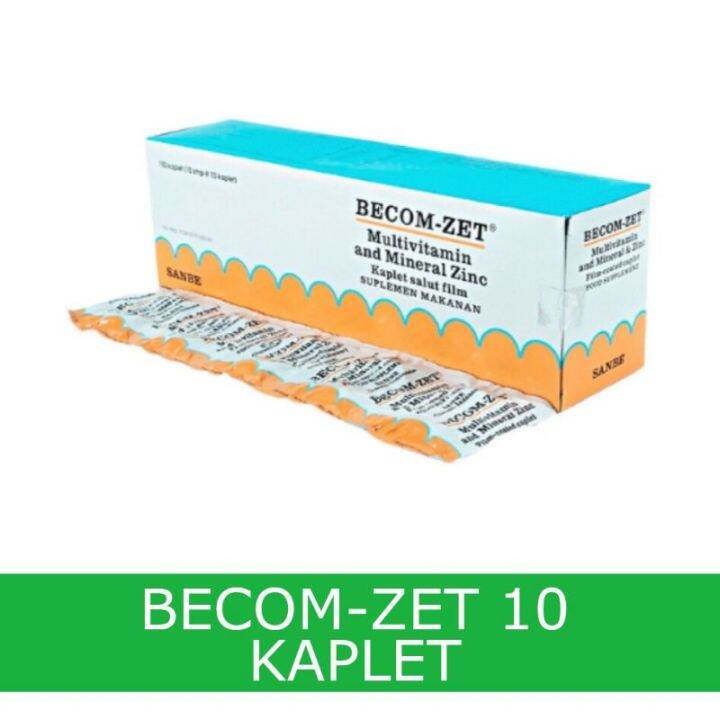 BECOM-ZET Strip 10 Kaplet - Multivitamin dan Mineral Zinc | Lazada ...