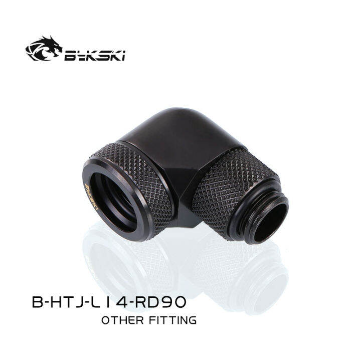 Bykski 90 Degree Rotary For OD14mm Hard Tube Fitting, For CPU GPU Water Cooling System, B-HTJ ...