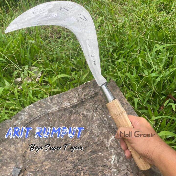 Arit Rumput Baja Super Tajam - Sabit Besar Padai Besi Jawa Tengah ...