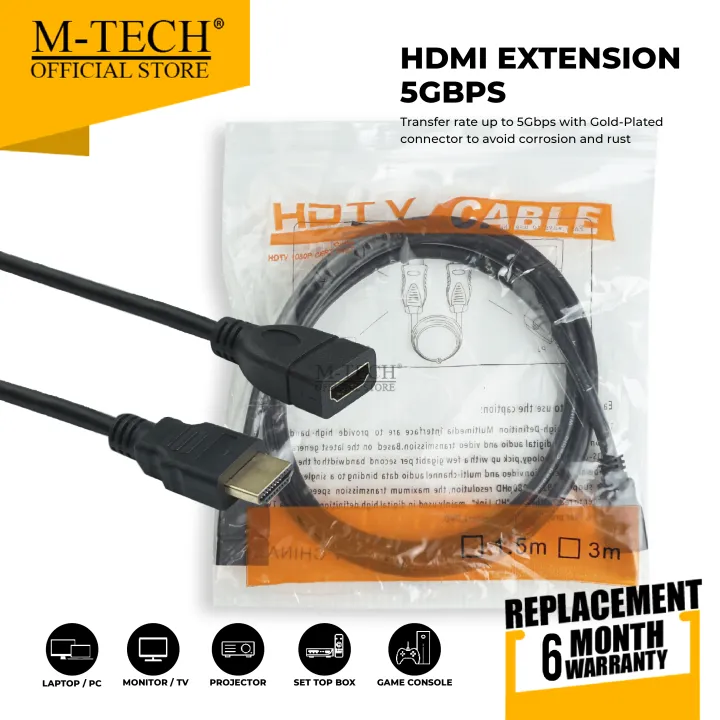 M-tech Original Kabel Extension Perpanjangan HDMI to HDMI Gold Plated ...
