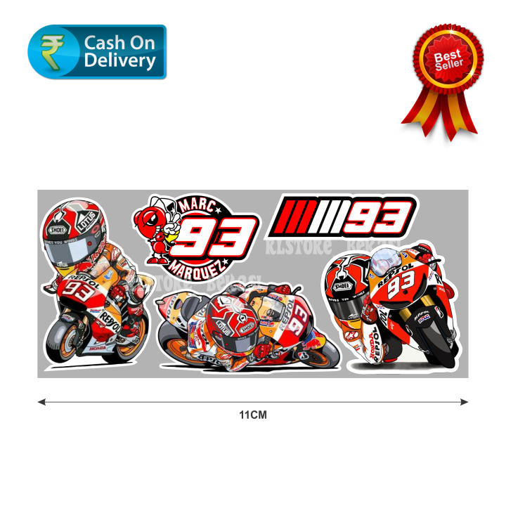 Stiker Pack Moto Gp Marques 93 Stiker Laptop Hape Helm | Lazada Indonesia