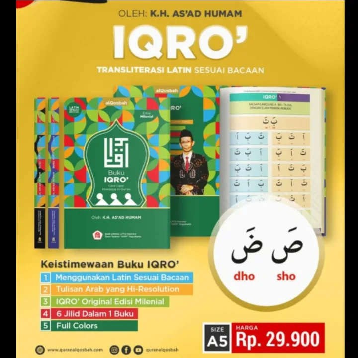 Buku iqro anak iqra Berwarna Multicolor Iqro' Milenial Full Colour ...