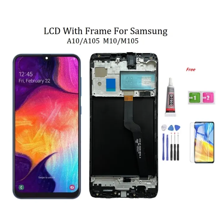 LCD with Frame For SAMSUNG GALAXY A10 A105 M10 M105F LCD Display With ...