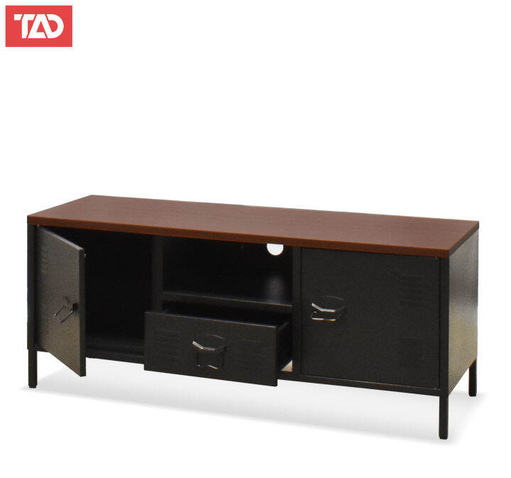 TAD LY-TV1 Metal TV Rack, TV Stand, Storage Cabinet Entertainment with ...