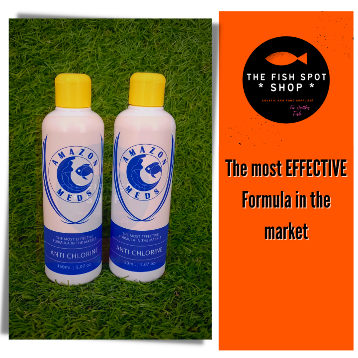 AMAZON MEDS 150ml Anti Chlorine(Chlorine Remover) for Aquarium and Pond ...