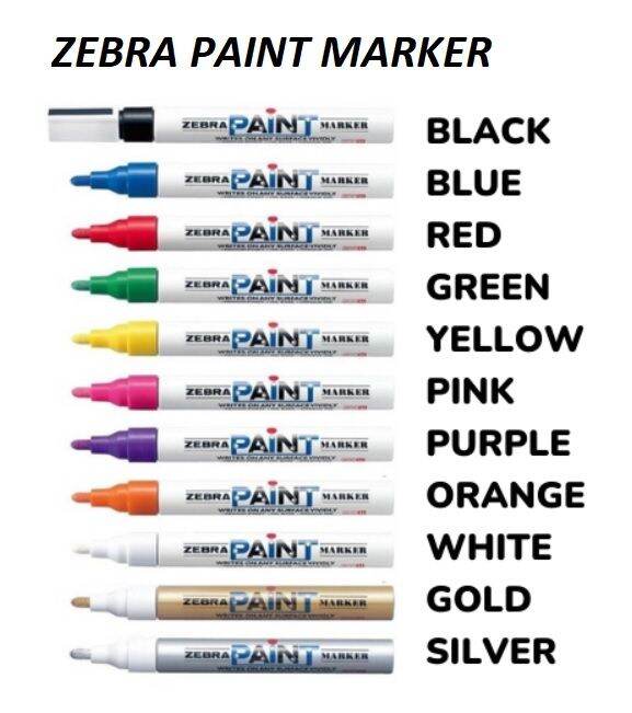 PAINT MARKER FOR STAINLESS STEEL | ZEBRA PAINT MARKER | Lazada