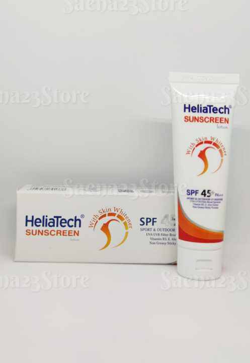 HELIATECH SUNSCREEN LOTION - SPF 45+ - WITH SKIN WHITENER | Lazada ...
