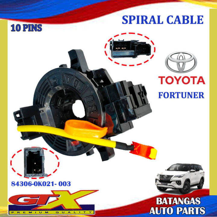 SPIRAL CABLE TOYOTA FORTUNER 1KD / 2KD GTX PN: 84306-0K021-003 | Lazada PH