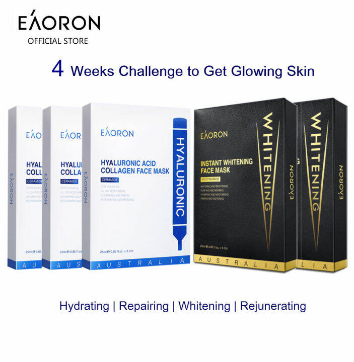 【Bundle of 5】EAORON 5 boxes/Pack Hydrating and Whitening Facial Mask ...
