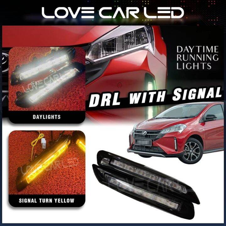 Perodua Myvi 2022-2023 New Daylight LED Lamp Running Signal Fucntion ...